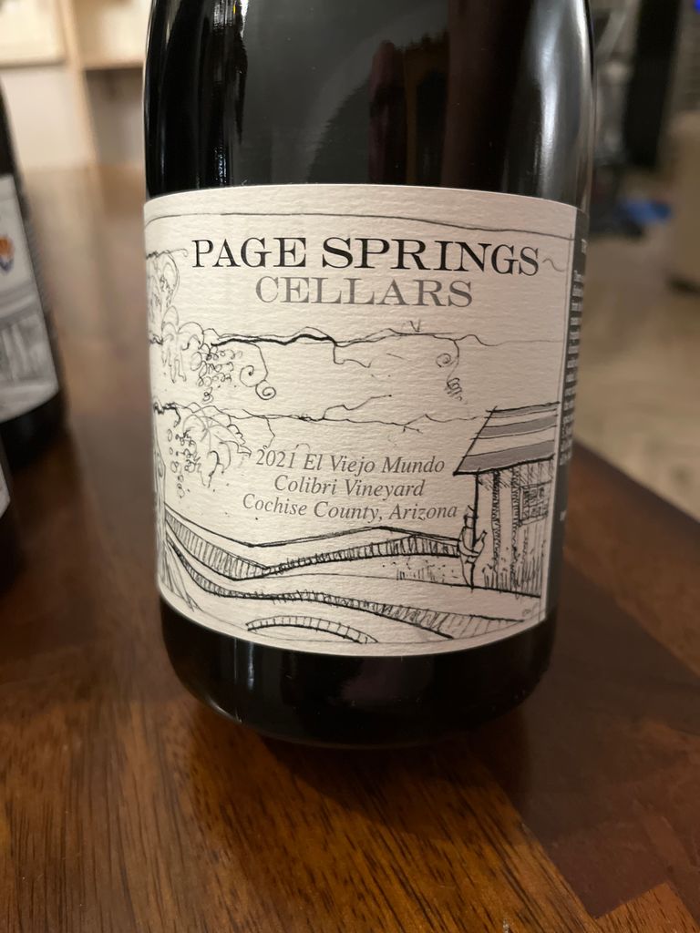 2022 Page Springs Cellars Syrah El Viejo Mundo, USA, Arizona, Cochise ...