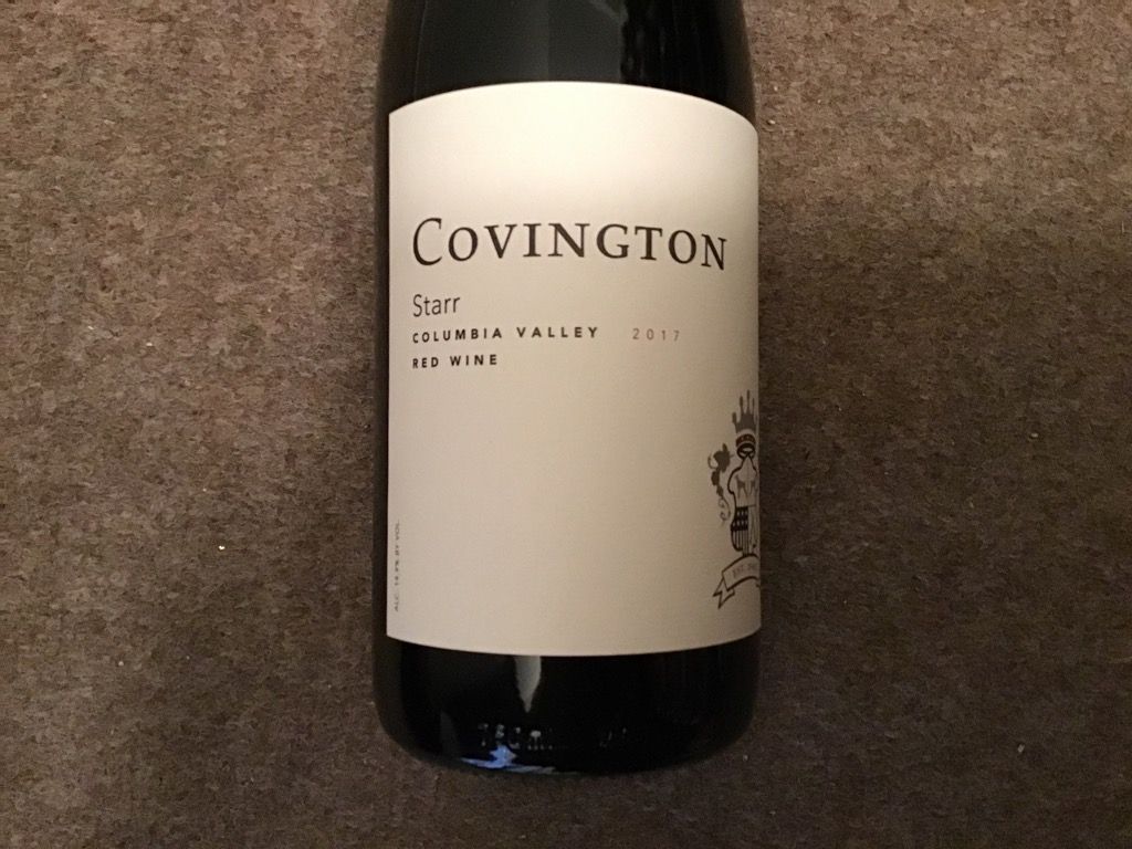 2018 Covington Cellars Syrah Starr, USA, Washington, Columbia Valley ...