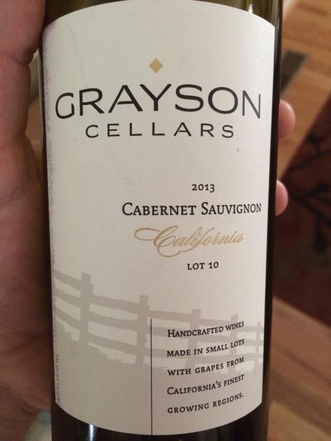 2013 Grayson Cellars Cabernet Sauvignon Lot 10, USA, California ...