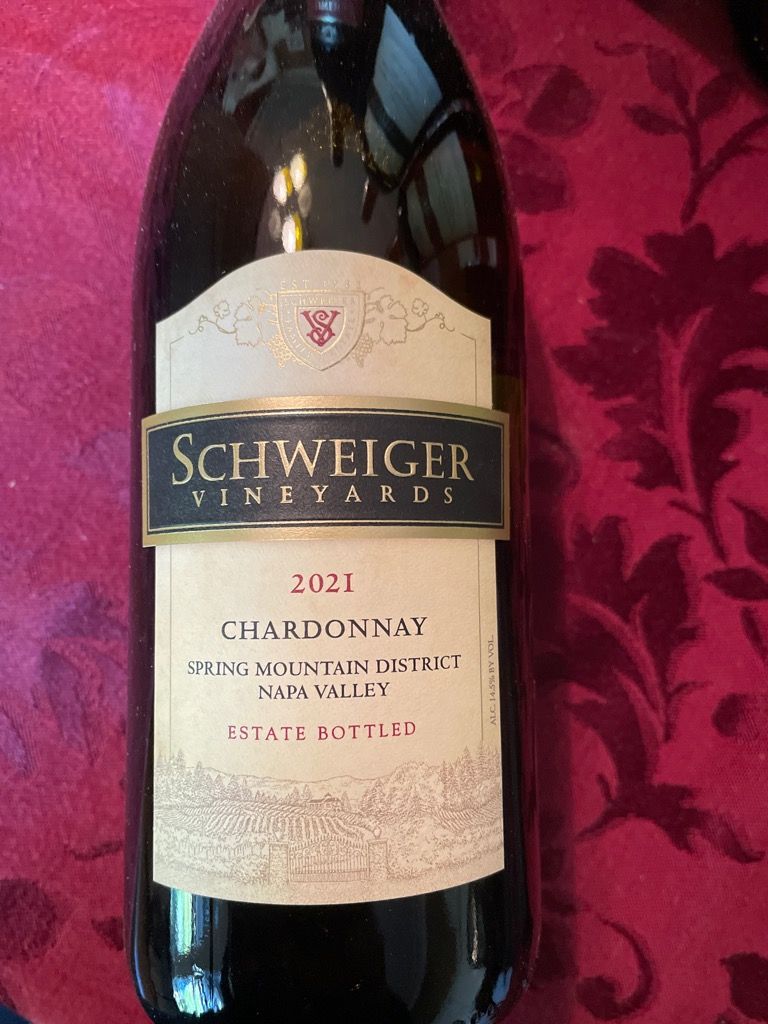 2021 Schweiger Vineyards Chardonnay, USA, California, Napa Valley ...