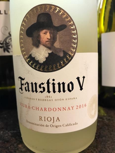 2016 Faustino Rioja V Viura Chardonnay, Spain, La Rioja, Rioja ...