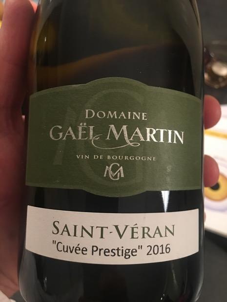 2016 Gaël Martin Saint Véran Les Sables, France, Burgundy, Mâconnais ...