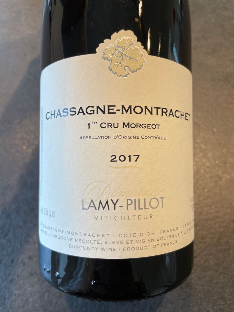 2019 Domaine Lamy-Pillot Chassagne-Montrachet 1er Cru Morgeot Rouge ...
