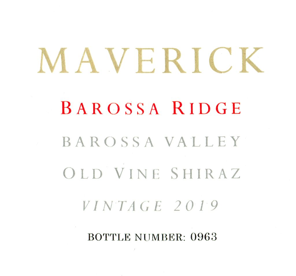 2019 Maverick Wines Shiraz Barossa Ridge Barossa Valley, Australia ...