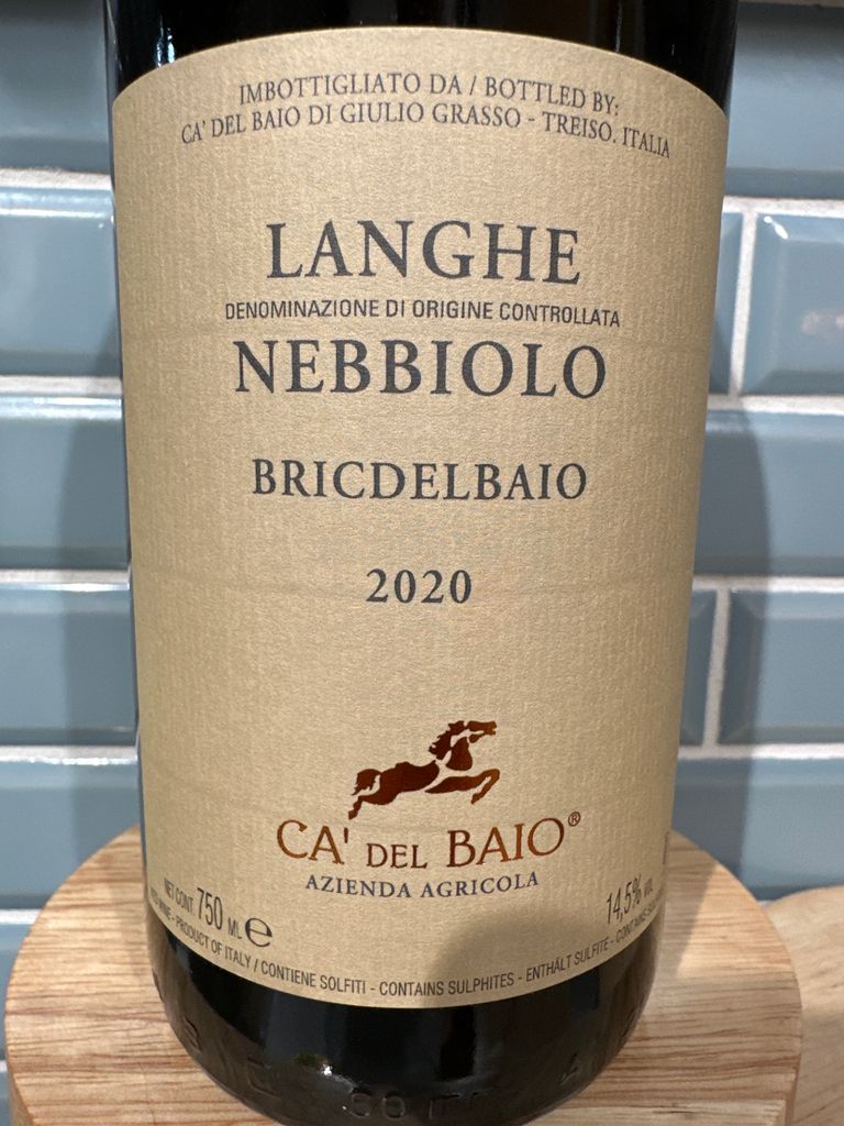 2020 Ca' del Baio Langhe Nebbiolo Bric del Baio, Italy, Piedmont, Langhe, Langhe DOC - CellarTracker