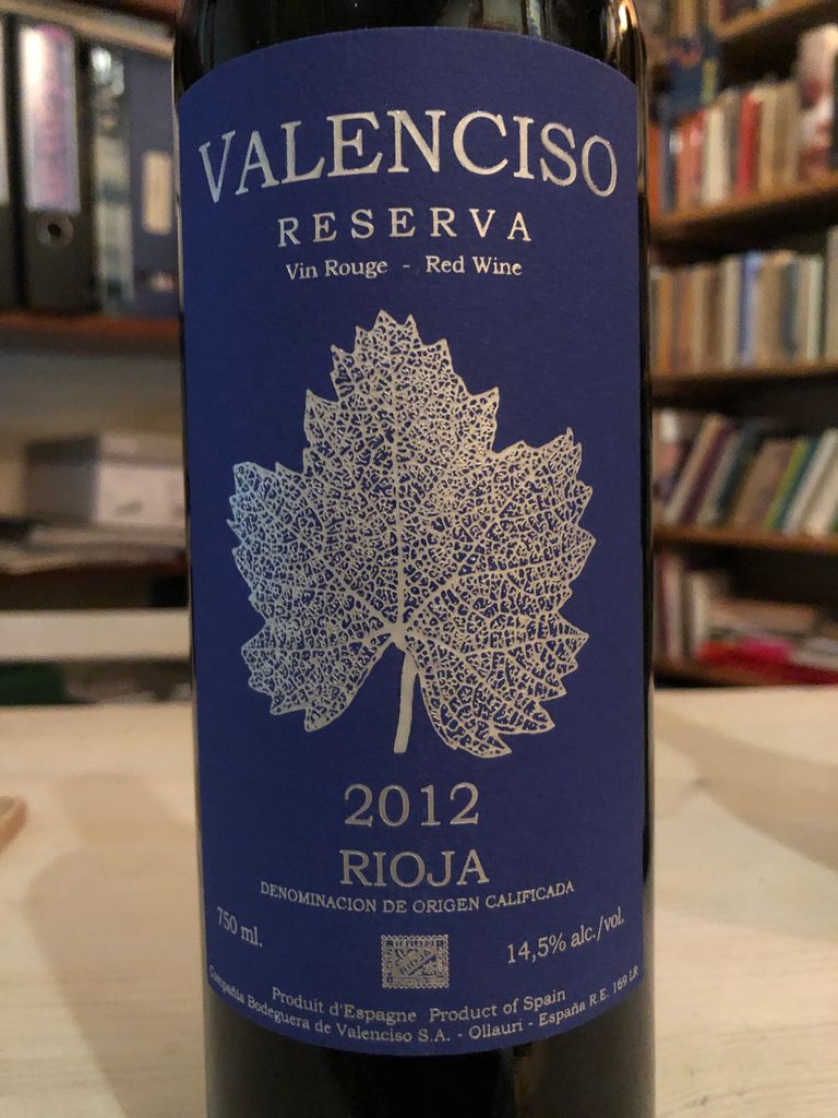 2012 Compañía Bodeguera Valenciso Rioja Reserva, Spain, La Rioja, La ...