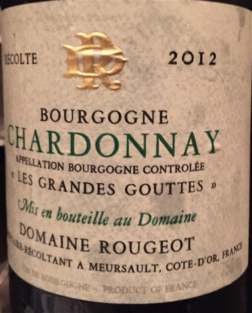 2013 Domaine Rougeot Bourgogne Blanc Les Grandes Gouttes, France ...