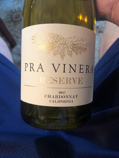 2017 Pra Vinera Chardonnay Reserve, USA, California - CellarTracker