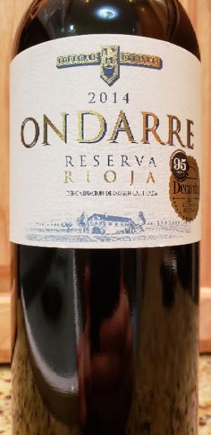 2014 Bodegas Ondarre Rioja Reserva - CellarTracker