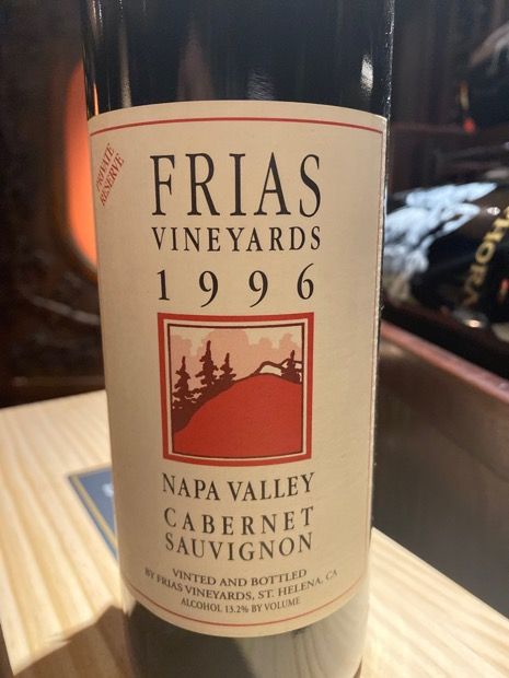 1996 Frias Family Vineyard Cabernet Sauvignon Private Reserve, USA ...