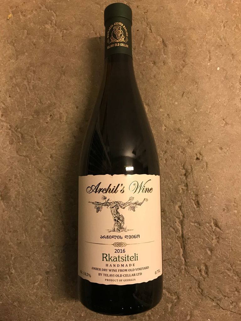 2016 Telavi Old Cellar Rkatsiteli Archil's Wine, Georgia, Kakheti ...