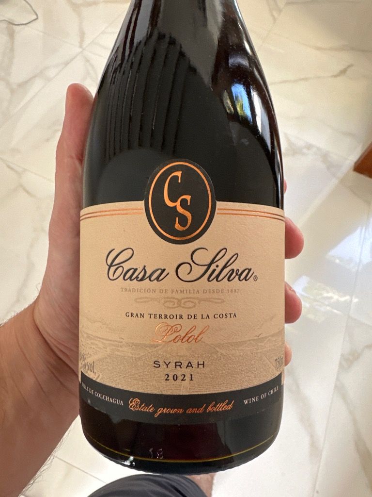 2021 Casa Silva Syrah Gran Terroir de la Costa, Chile, Rapel Valley ...