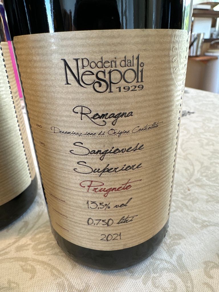 2021 Poderi' dal Nespoli Sangiovese di Romagna Superiore Prugneto ...