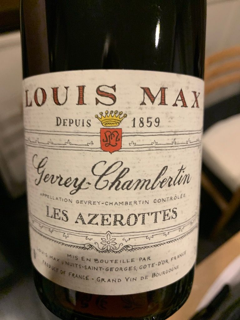 2019 Louis Max Gevrey-Chambertin Les Azerottes, France, Burgundy, Côte ...
