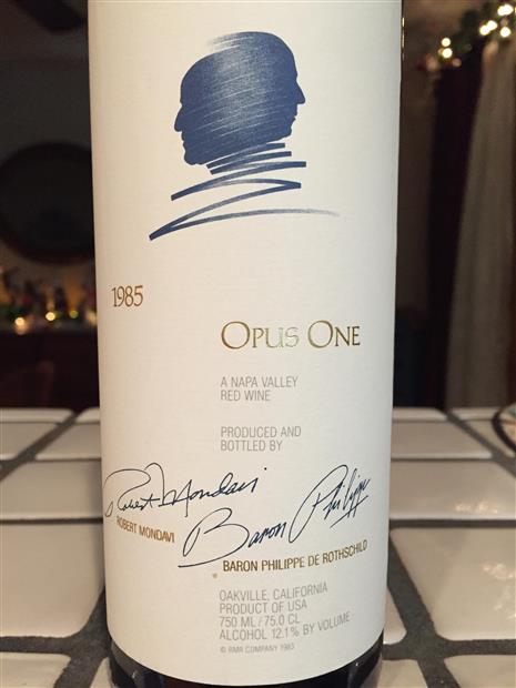 1985 Opus One, USA, California, Napa Valley - CellarTracker
