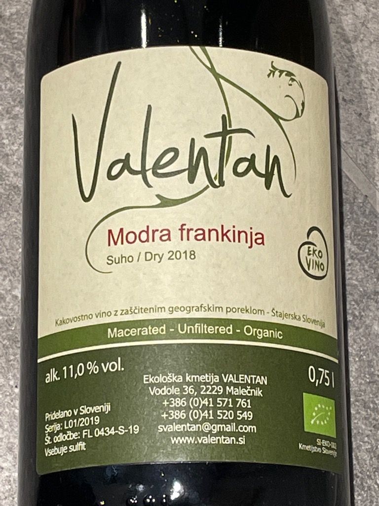 2018 Valentan Modra Frankinja, Slovenia, Podravje, Štajerska ...