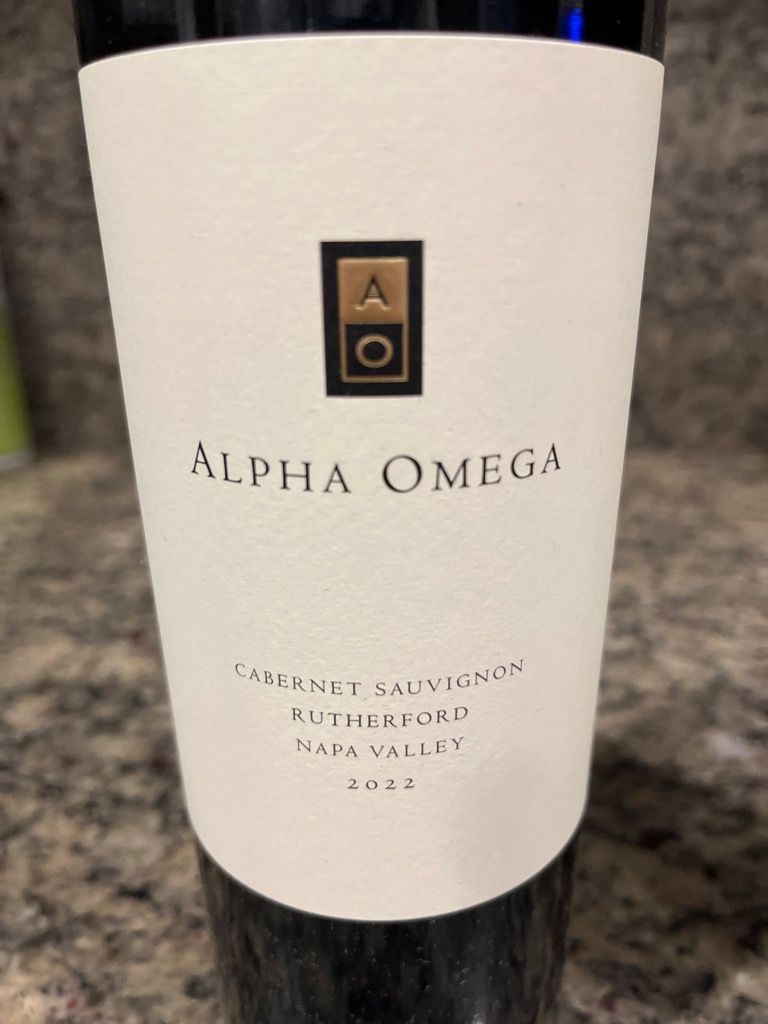 2022 Alpha Omega Cabernet Sauvignon Rutherford, USA, California, Napa ...