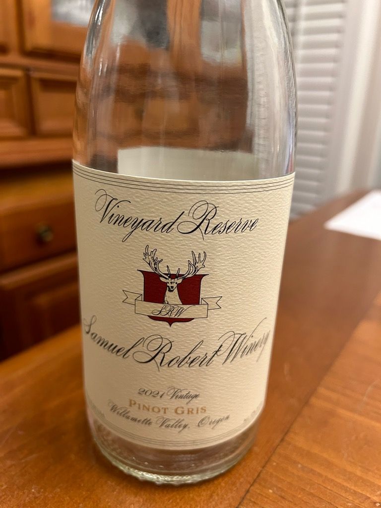 2021 Samuel Robert Winery Pinot Gris Vineyard Reserve, USA, Oregon ...