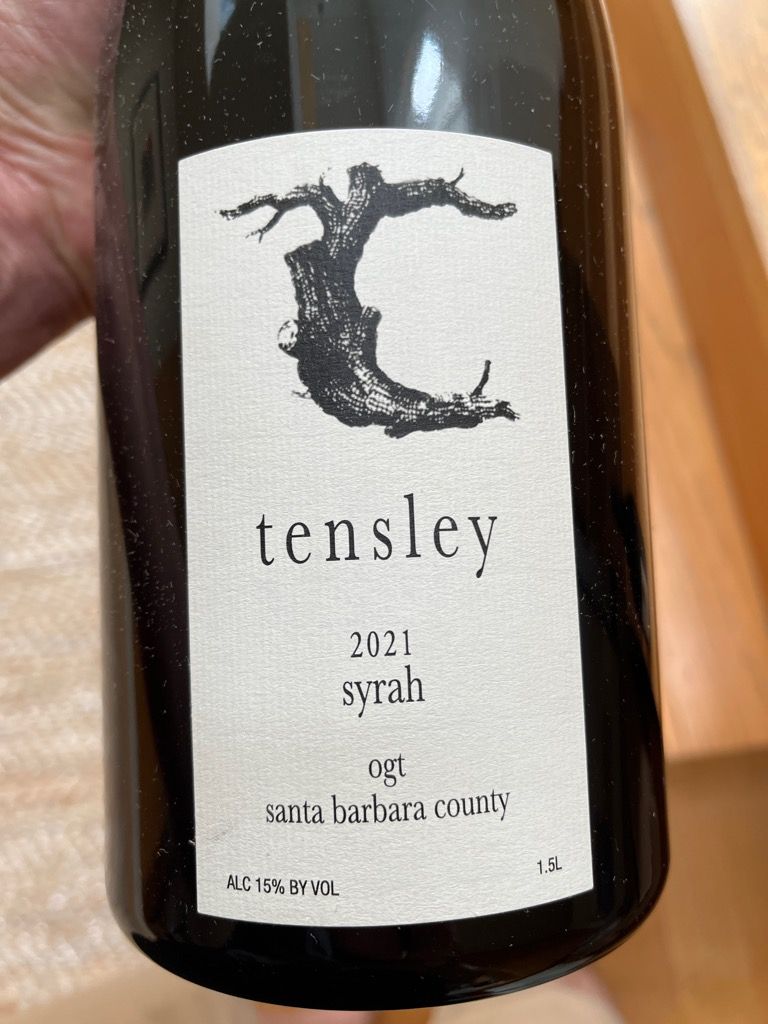 2021 Tensley Syrah OGT, USA, California, Central Coast, Santa Barbara ...