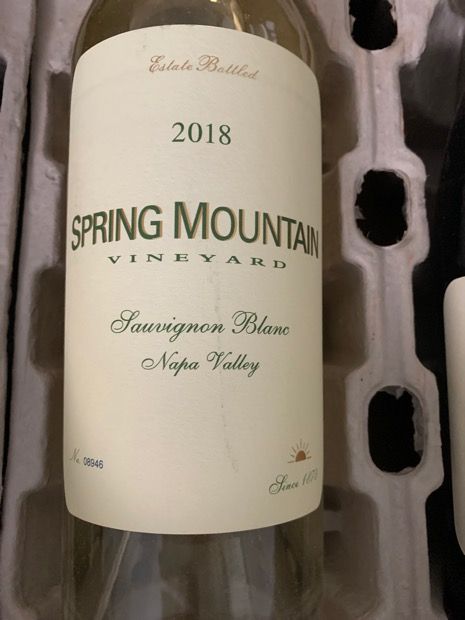 2018 Spring Mountain Vineyard Sauvignon Blanc, USA, California, Napa ...