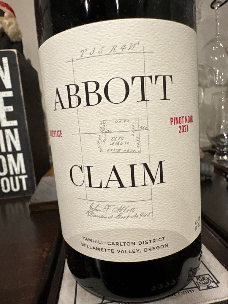 2021 Abbott Claim Pinot Noir Orientate, USA, Oregon, Willamette Valley, Yamhill-Carlton ...
