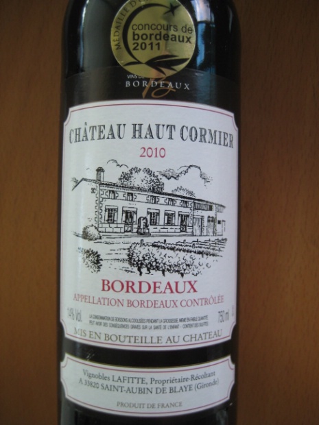 2010 Château Haut Cormier, France, Bordeaux - CellarTracker