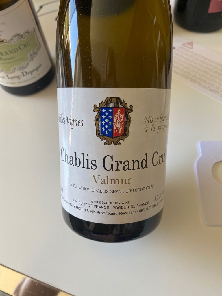 2017 Domaine Guy Robin et Fils Chablis Grand Cru Valmur Vieilles Vignes ...