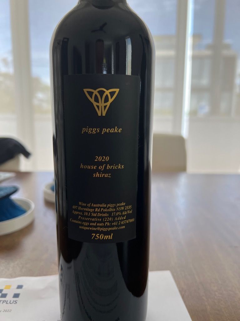 2020 Piggs Peake House of Bricks Grenache Shiraz, Australia, New South ...