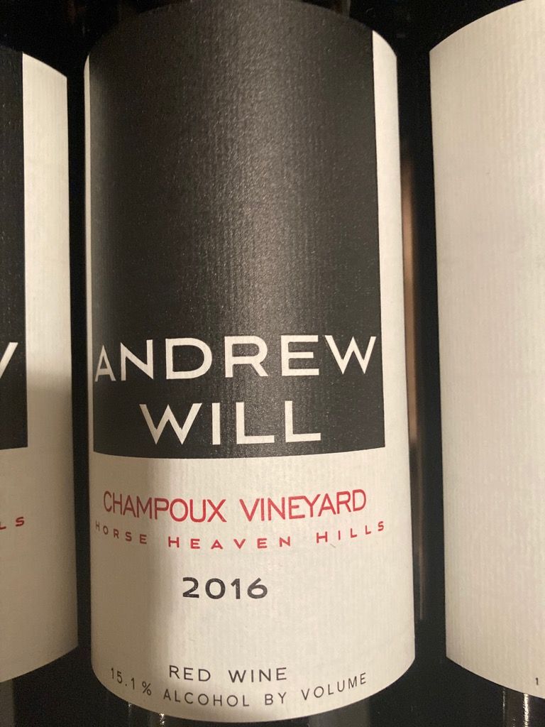 2016 Andrew Will Champoux Vineyard, USA, Washington, Columbia Valley ...