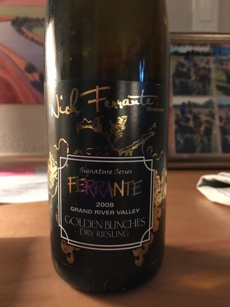 2008 Ferrante Golden Bunches Dry Riesling, USA, Ohio, Grand River ...