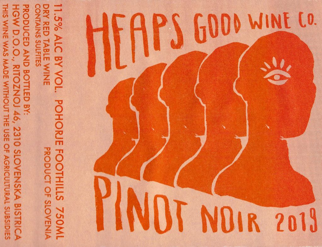 2019 Heaps Good Wine Company Pinot Noir, Slovenia, Podravje, Štajerska ...