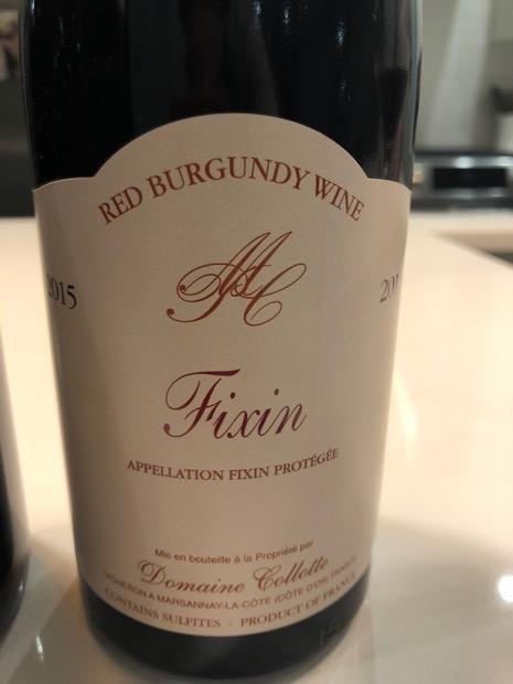 2015 Domaine Collotte Fixin, France, Burgundy, Côte de Nuits, Fixin ...