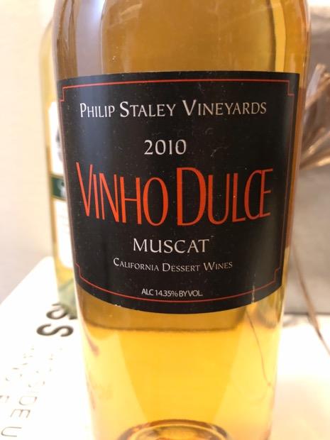 2010 Philip Staley Muscat Vinho Dulce, USA, California, Sonoma County ...