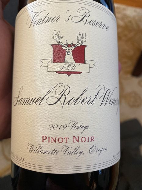 2019 Samuel Robert Winery Pinot Noir, USA, Oregon, Willamette Valley ...
