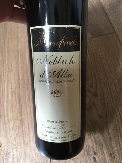 2012 Manfredi Nebbiolo d'Alba, Italy, Piedmont, Alba, Nebbiolo d'Alba ...