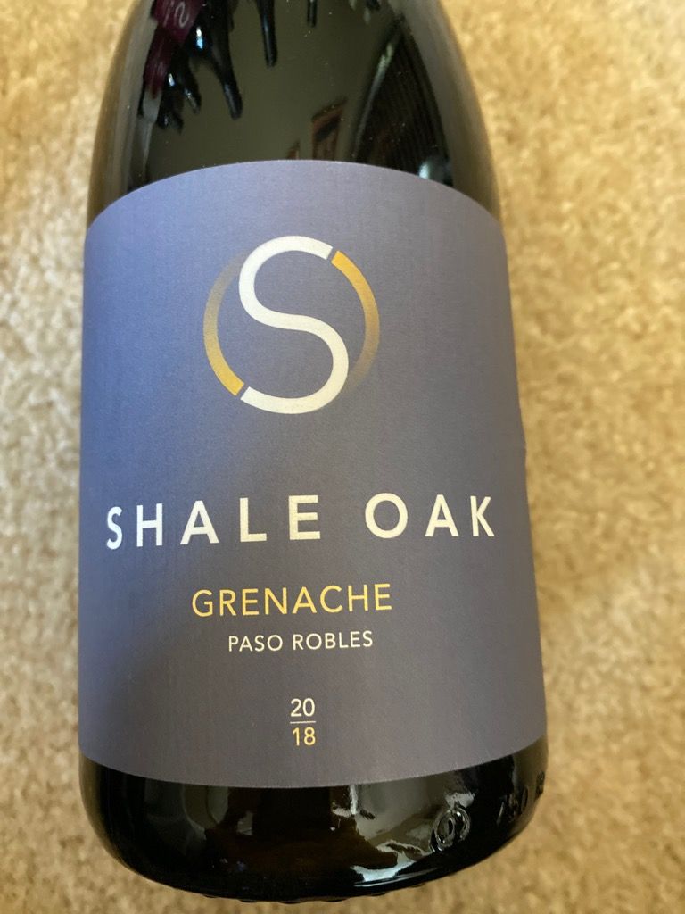 2019 Shale Oak Winery Grenache, USA, California, Central Coast, Paso ...