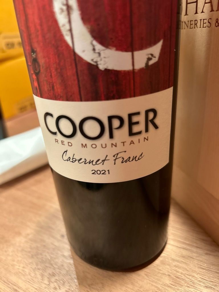 2021 Cooper Wine Company Cabernet Franc Estate, USA, Washington ...