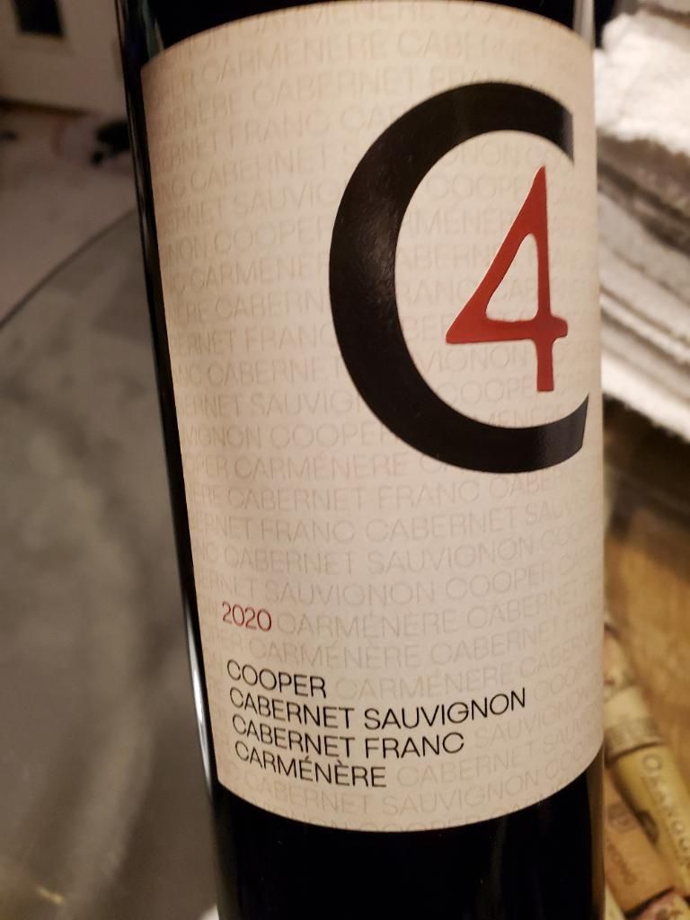 2020 Cooper Wine Company C4, USA, Washington, Columbia Valley, Red ...