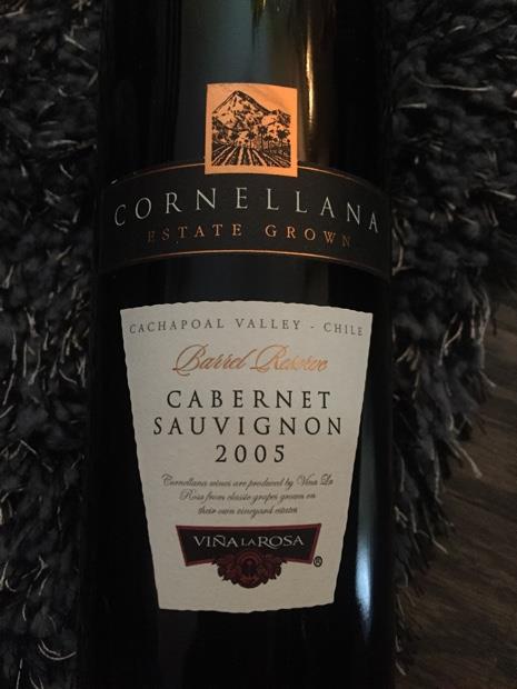 2007 Cornellana Cabernet Sauvignon Barrel Reserve, Chile, Rapel Valley ...