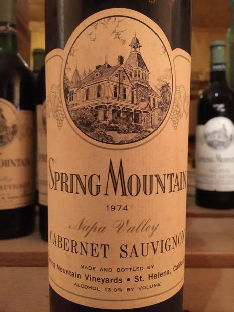 1981 Spring Mountain Vineyard Cabernet Sauvignon, USA, California, Napa ...