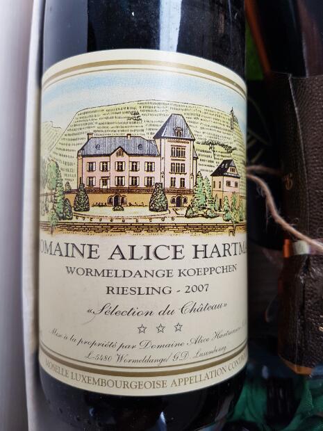 2011 Domaine Alice Hartmann Riesling Wormeldange Koeppchen, Luxembourg ...