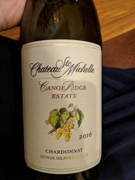 2016 Chateau Ste. Michelle Chardonnay Canoe Ridge Estate Vineyard, USA ...