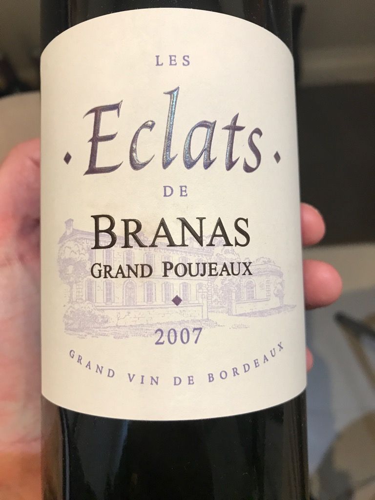 2007 Château Branas Grand-Poujeaux Les Eclats de Branas Grand-Poujeaux ...