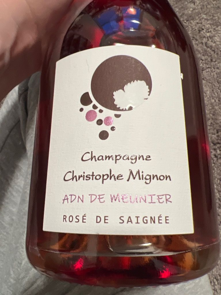 2017 Christophe Mignon Champagne ADN de Meunier Rose de Saignee Brut ...