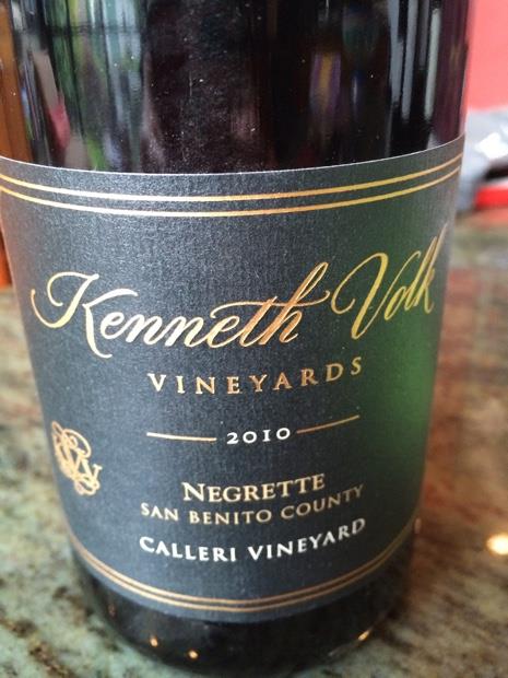 2011 Kenneth Volk Negrette Calleri Vineyard, USA, California, Central ...