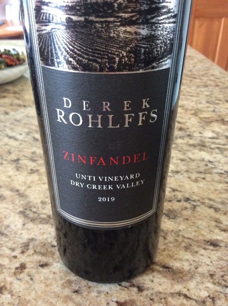 2019 Derek Rohlffs Zinfandel Unti Vineyard Dry Creek Valley, USA ...