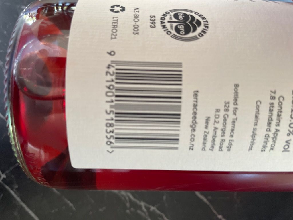 2023 Terrace Edge Syrah Rosé, New Zealand, South Island, Canterbury ...