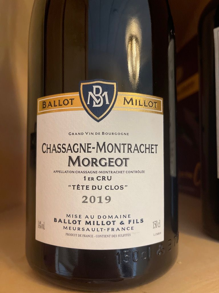 2019 Ballot-Millot & Fils Chassagne-Montrachet 1er Cru Morgeot Tête de ...