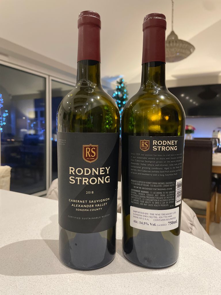2018 Rodney Strong Cabernet Sauvignon Alexander Valley, USA, California ...