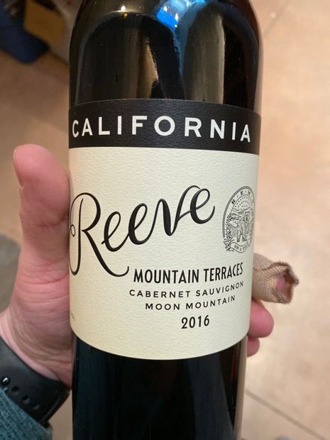 2016 Reeve Wines Cabernet Sauvignon Mountain Terraces Vineyard, USA ...